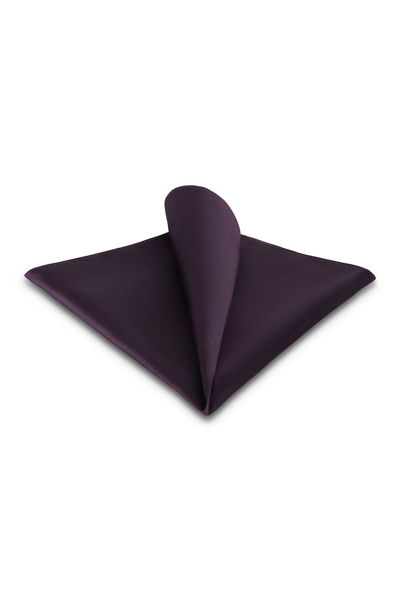 Aubergine Solid Satin Silk Pocket Square – BlackTie.com