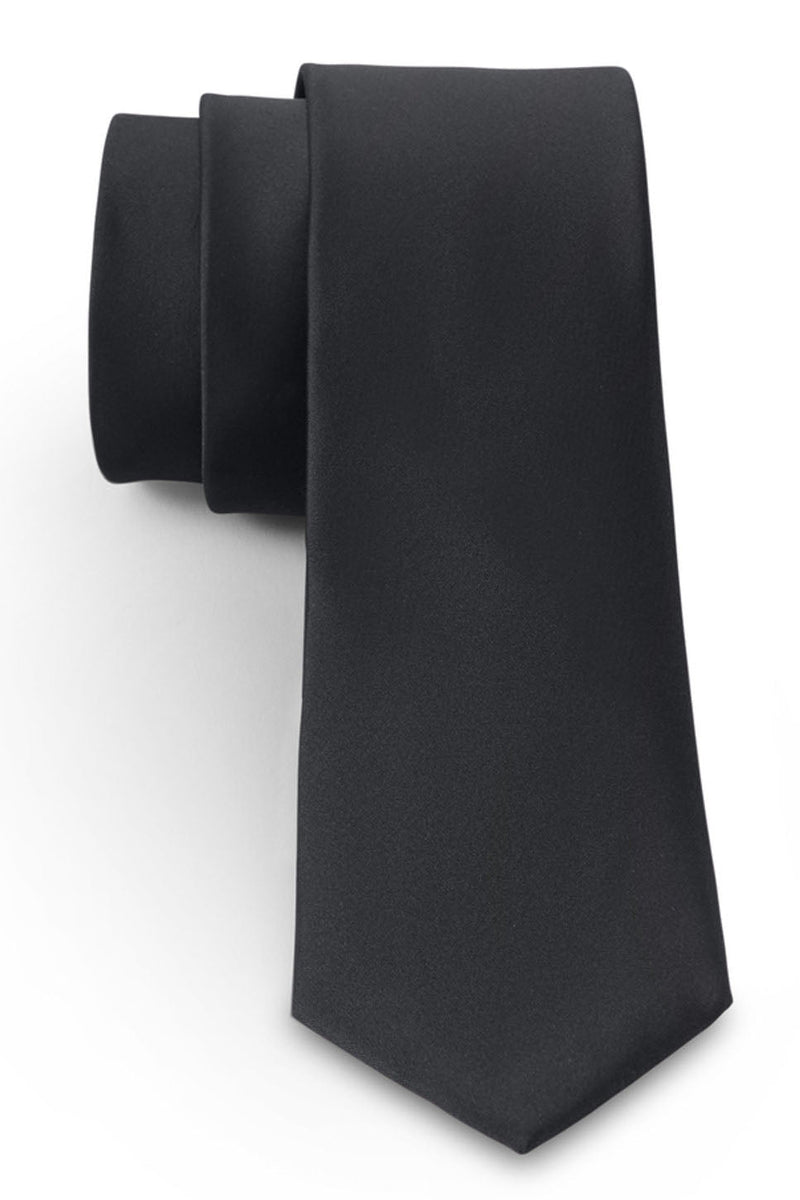 Charcoal Solid Satin Silk Necktie – BlackTie.com