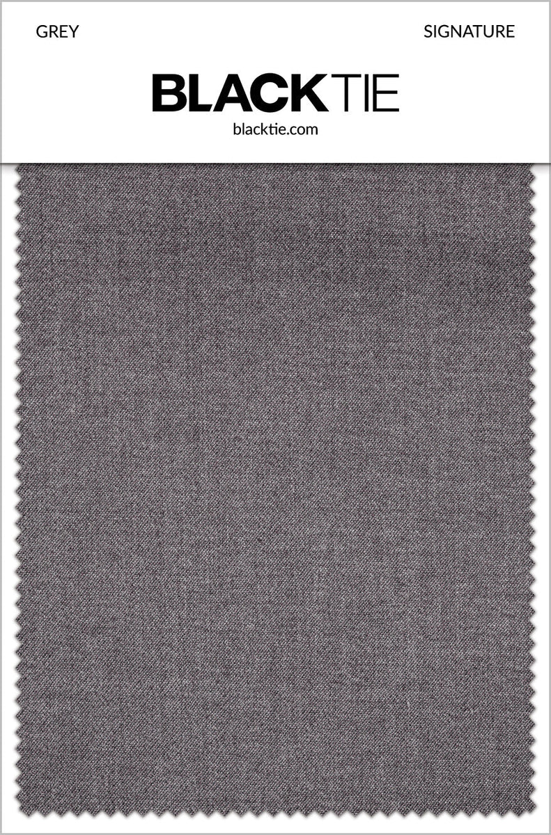 "Monte" Grey Plain Front Pants – BlackTie.com