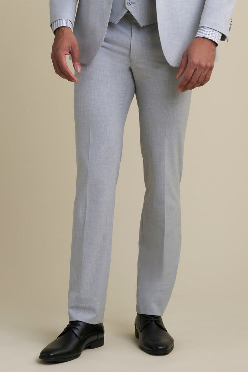 "Mayfair" Light Grey Luxury Stretch Blend Suit Pants – BlackTie.com