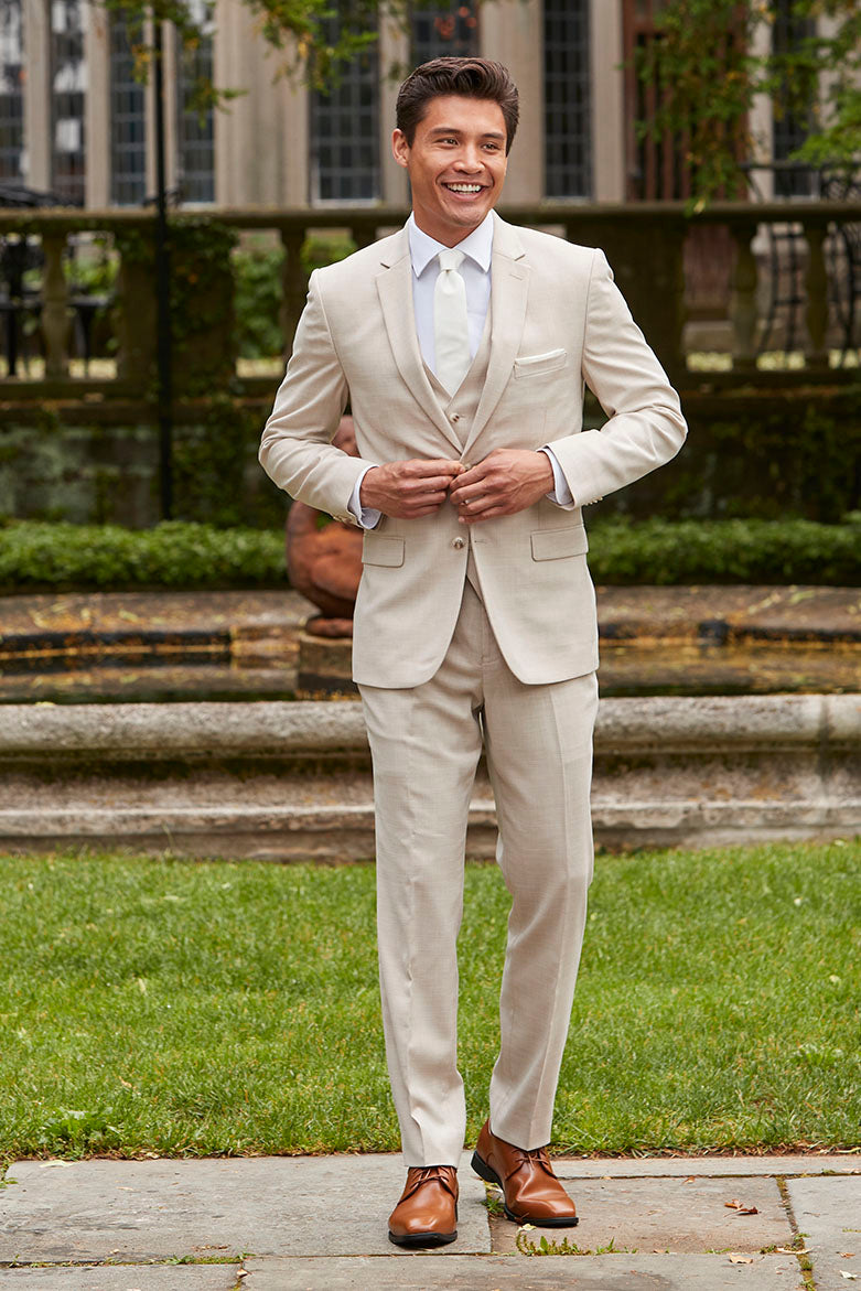 "Sharkskin" Tan Suit Jacket (Separates) – BlackTie.com