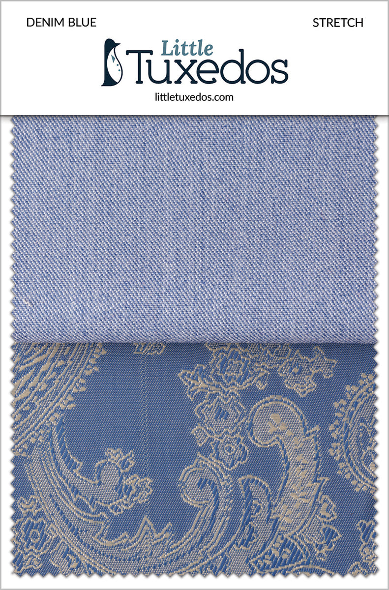 Denim Blue Stretch Fabric Swatch – BlackTie.com